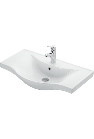 Lucco Esvit Lapino Mobilya Dolap Uyumlu Etajerli Lavabo 80 cm Lucco Esvit Lapino Mobilya Dolap Uyumlu Etajerli Lavabo 80 cm