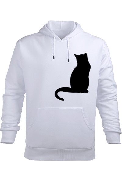 Tisho Cat Design Erkek Kapüşonlu Hoodie Sweatshirt
