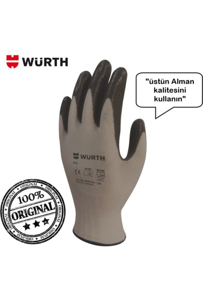 Würth Mekanikçi Iş Güvenliği Eldiveni Siyah 9-Large 24 Çift Würth Mekanikçi Iş Güvenliği Eldiveni Siyah 9-Large 24 Çift