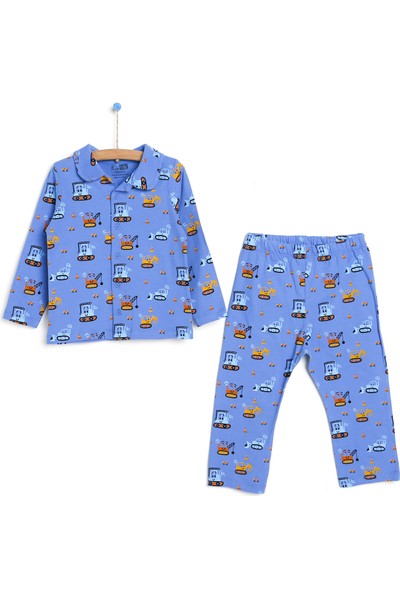 Hello Baby Hellobaby Basic Erkek Bebek Gömlek Yaka Pijama Takımı Hello Baby Hellobaby Basic Erkek Bebek Gömlek Yaka Pijama Takımı