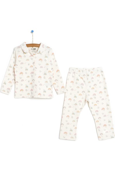 Hello Baby Hellobaby Basic Kız Bebek Gömlek Yaka Pijama Takımı Hello Baby Hellobaby Basic Kız Bebek Gömlek Yaka Pijama Takımı