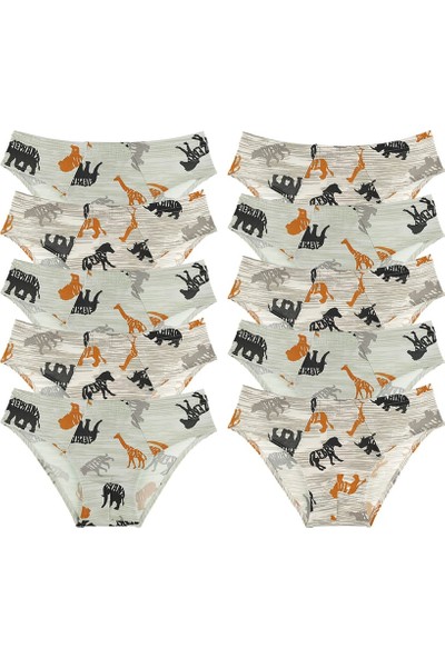 Donella 10'lu Renkli Desenli Erkek Çocuk Külot - 761148