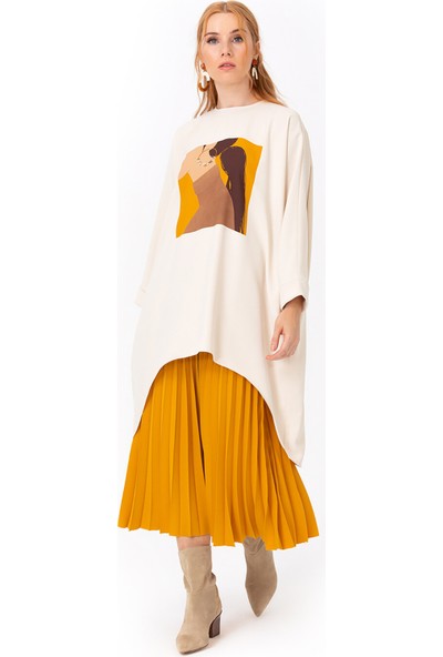 Scl Lastikli Bel Safran Bayan Etek 2121001021