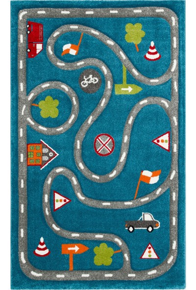 Eko Halı Eko Kds 19 Blue Grey Hav Toz Vermez Çocuk Halısı Eko Halı Eko Kds 19 Blue Grey Hav Toz Vermez Çocuk Halısı