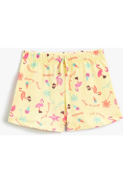 Koton Unicorn Baskılı Şort Beli Bağcıklı