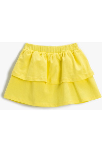 Koton Kız Çocuk Fırfırlı Mini Etek Pamuklu