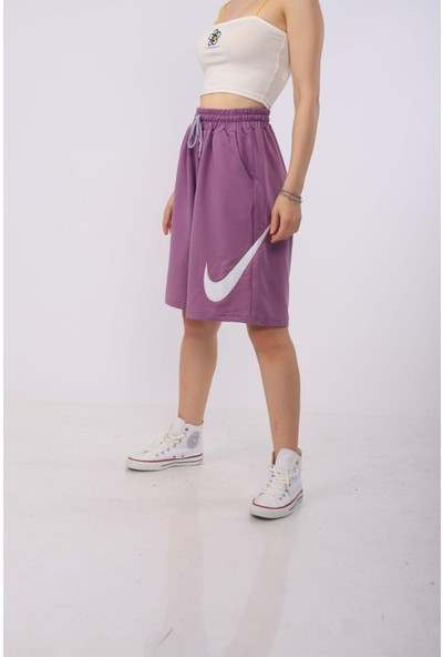 Nofilter Butik Mor Logo Bermuda Şort Nofilter Butik Mor Logo Bermuda Şort