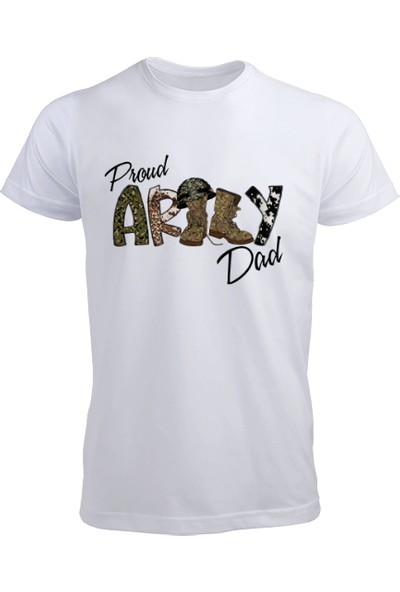 Tisho Gururlu Asker Baba Erkek Tişört Tisho Gururlu Asker Baba Erkek Tişört