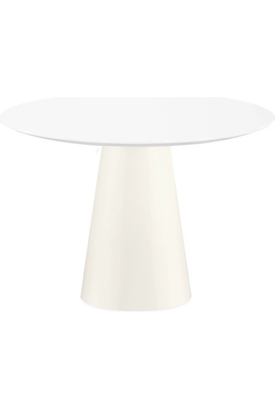 Evka Woven Beyaz Yemek Masası-Beyaz Lake