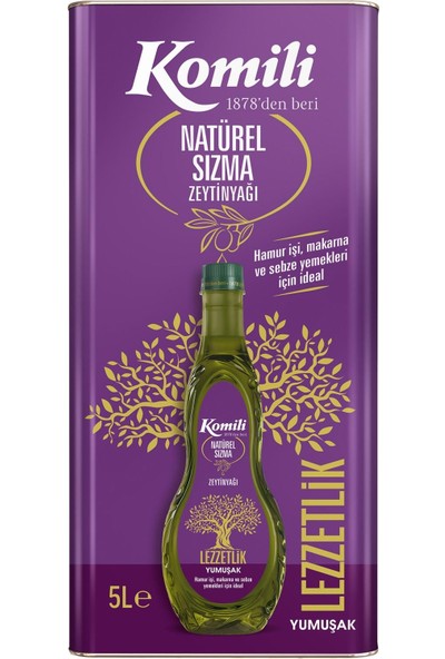 Komili Lezzetlik Yumuşak Natürel Sızma Zeytinyağı 5 Lt Komili Lezzetlik Yumuşak Natürel Sızma Zeytinyağı 5 Lt