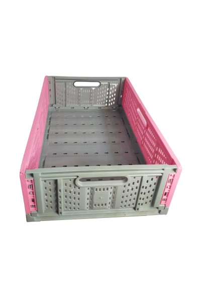 Mowıcamp 40X60X18CM Renkli Katlanır Kasa Pembe-Gri Mowıcamp 40X60X18CM Renkli Katlanır Kasa Pembe-Gri