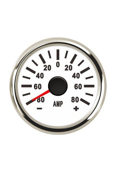 Kus Ampermetre Ø52MM Beyaz 12/24V Şönt Dahildir Kus Ampermetre Ø52MM Beyaz 12/24V Şönt Dahildir