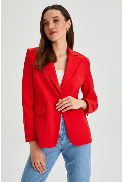 Parkkaron Kadın Tek Düğmeli Slim Blazer Ceket