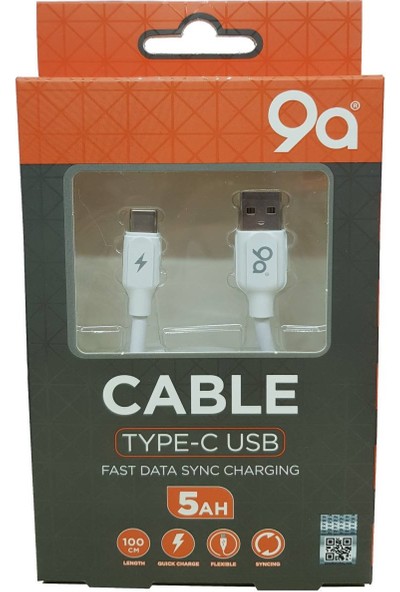 Qualcomm 9A 5AH Type-C Hızlı Şarj/data Kablosu