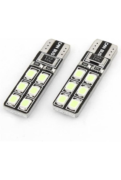 Modacar 6 Set T10 Model 12 Beyaz Smd Ledli Park Ampülü 422622 Modacar 6 Set T10 Model 12 Beyaz Smd Ledli Park Ampülü 422622