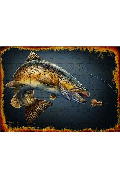 Tablomega Ahşap Mdf Puzzle Yapboz Oltaya Gelen Balık 120 Parça 25*35 cm Tablomega Ahşap Mdf Puzzle Yapboz Oltaya Gelen Balık 120 Parça 25*35 cm