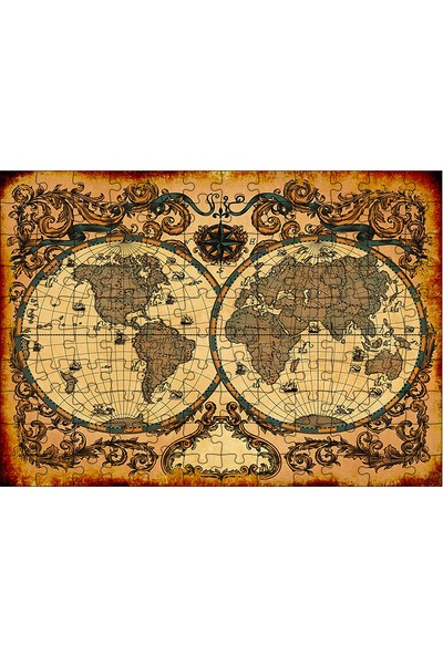 Tablomega Ahşap Mdf Puzzle Yapboz Dünya Haritası 120 Parça 25*35 cm Tablomega Ahşap Mdf Puzzle Yapboz Dünya Haritası 120 Parça 25*35 cm