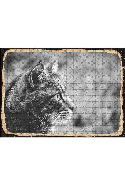 Tablomega Ahşap Mdf Puzzle Yapboz Sevimli Kedi 255 Parça 35*50 cm