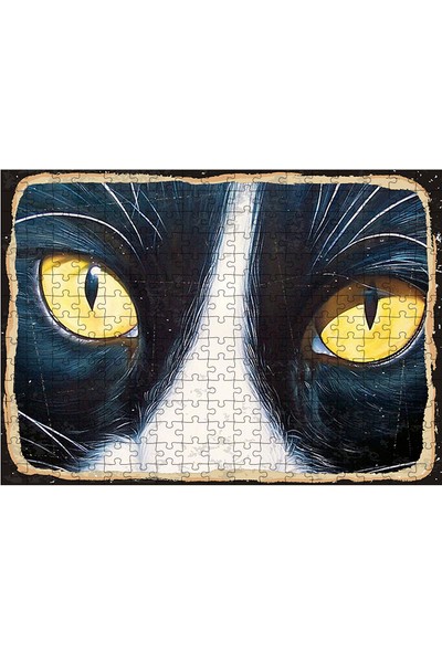 Tablomega Ahşap Mdf Puzzle Yapboz Kedinin Gözleri 255 Parça 35*50 cm