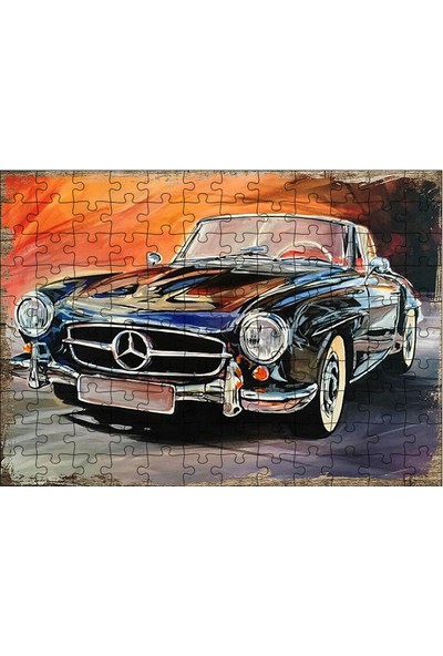 Tablomega Ahşap Mdf Puzzle Yapboz Mercedes 120 Parça 25*35 cm