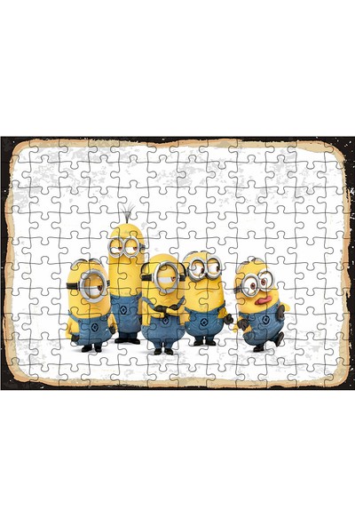Tablomega Ahşap Mdf Puzzle Yapboz Minyonlar 120 Parça 25*35 cm