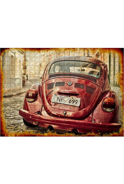 Tablomega Ahşap Mdf Puzzle Yapboz Kırmızı Volkswagen 500 Parça 50*70 cm