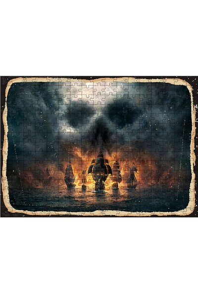 Tablomega Ahşap Mdf Puzzle Yapboz Korsanlar Savaşı 255 Parça 35*50 cm
