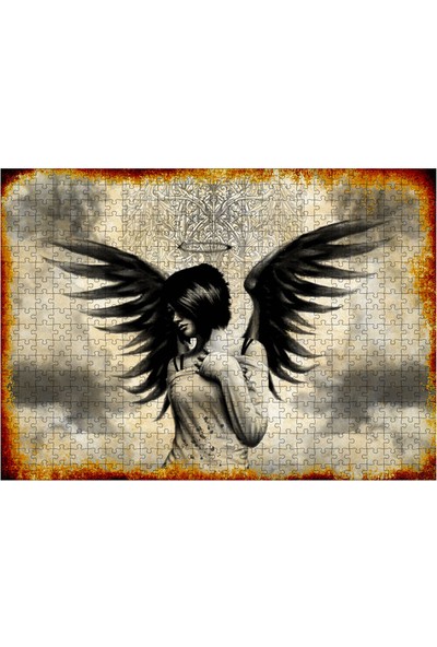 Tablomega Ahşap Mdf Puzzle Yapboz Siyah Kanatlı Kadın 500 Parça 50*70 cm Tablomega Ahşap Mdf Puzzle Yapboz Siyah Kanatlı Kadın 500 Parça 50*70 cm