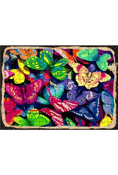 Tablomega Ahşap Mdf Puzzle Yapboz Renkli Kelebekler 120 Parça 25*35 cm Tablomega Ahşap Mdf Puzzle Yapboz Renkli Kelebekler 120 Parça 25*35 cm