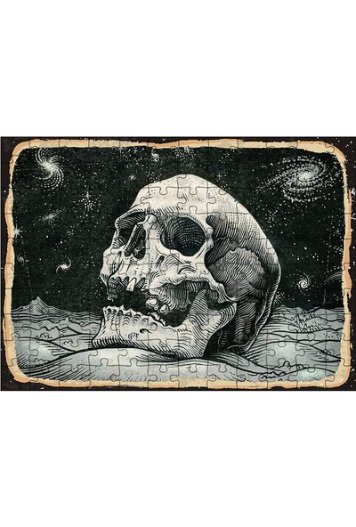 Tablomega Ahşap Mdf Puzzle Yapboz Kurukafa ve Galaksi 120 Parça 25*35 cm