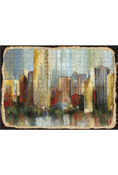 Tablomega Ahşap Mdf Puzzle Yapboz Şehrin Silüeti 500 Parça 50*70 cm