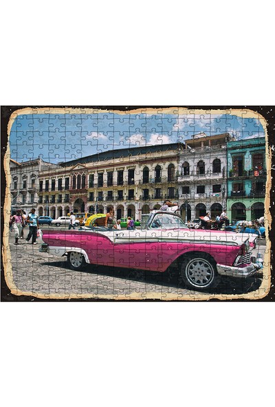 Tablomega Ahşap Mdf Puzzle Yapboz Klasik Arabalar 255 Parça 35*50 cm