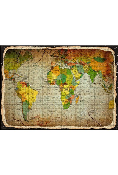 Tablomega Ahşap Mdf Puzzle Yapboz Dünya Haritası 500 Parça 50*70 cm Tablomega Ahşap Mdf Puzzle Yapboz Dünya Haritası 500 Parça 50*70 cm