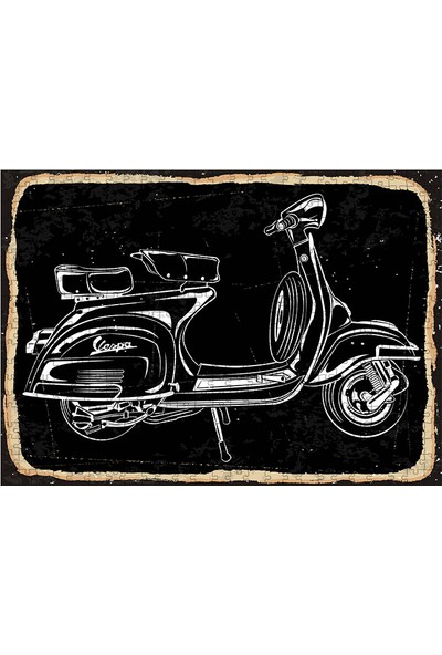Tablomega Ahşap Mdf Puzzle Yapboz Vespa Motosiklet 500 Parça 50*70 cm