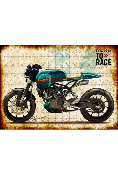 Tablomega Ahşap Mdf Puzzle Yapboz Yarış Motoru 255 Parça 35*50 cm