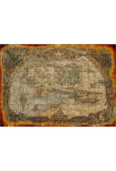 Tablomega Ahşap Mdf Puzzle Yapboz Orta Dünya Haritası 255 Parça 35*50 cm Tablomega Ahşap Mdf Puzzle Yapboz Orta Dünya Haritası 255 Parça 35*50 cm