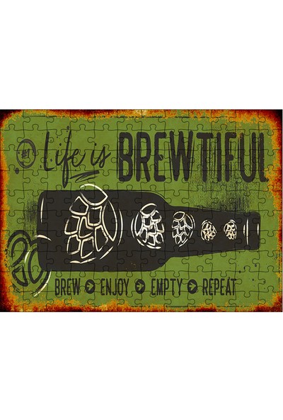 Tablomega Ahşap Mdf Puzzle Yapboz Hayat Biracı Gibidir 120 Parça 25*35 cm Tablomega Ahşap Mdf Puzzle Yapboz Hayat Biracı Gibidir 120 Parça 25*35 cm