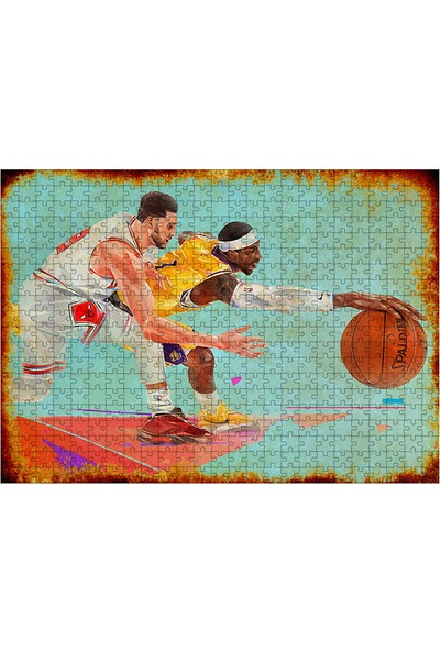 Tablomega Ahşap Mdf Puzzle Yapboz Basketbol Maçı 500 Parça 50*70 cm