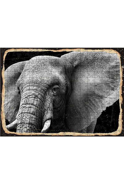 Tablomega Ahşap Mdf Puzzle Yapboz Yaşlı Fil 255 Parça 35*50 cm
