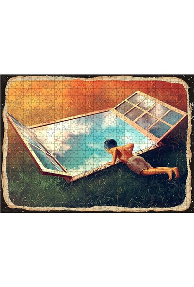 Tablomega Ahşap Mdf Puzzle Yapboz Gökyüzüne Açılan Pencere 500 Parça 50*70 cm
