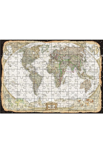 Tablomega Ahşap Mdf Puzzle Yapboz Dünya Haritası 120 Parça 25*35 cm Tablomega Ahşap Mdf Puzzle Yapboz Dünya Haritası 120 Parça 25*35 cm