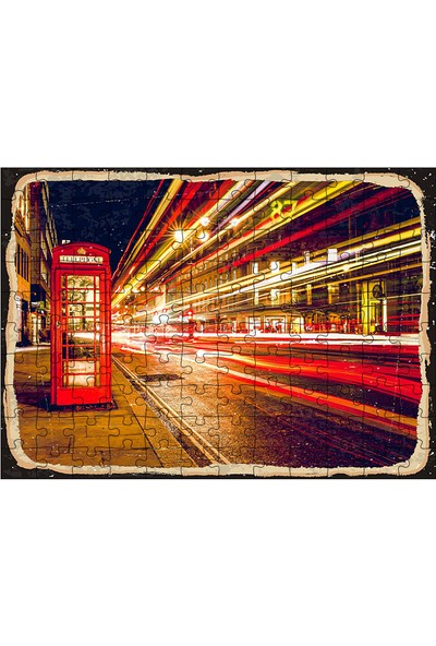Tablomega Ahşap Mdf Puzzle Yapboz Londra Sokakları 120 Parça 25*35 cm