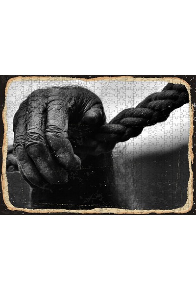 Tablomega Ahşap Mdf Puzzle Yapboz Yaşlı Eller 500 Parça 50*70 cm