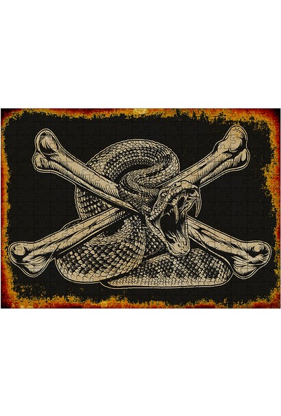 Tablomega Ahşap Mdf Puzzle Yapboz Korkunç Yılan 255 Parça 35*50 cm