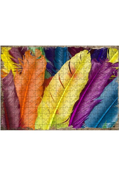 Tablomega Ahşap Mdf Puzzle Yapboz Renkli Tüyler 255 Parça 35*50 cm Tablomega Ahşap Mdf Puzzle Yapboz Renkli Tüyler 255 Parça 35*50 cm