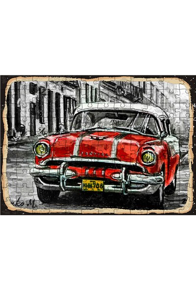 Tablomega Ahşap Mdf Puzzle Yapboz Klasik Araba 120 Parça 25*35 cm Tablomega Ahşap Mdf Puzzle Yapboz Klasik Araba 120 Parça 25*35 cm