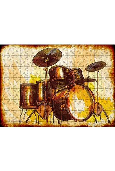 Tablomega Ahşap Mdf Puzzle Yapboz Sarı Bateri 255 Parça 35*50 cm