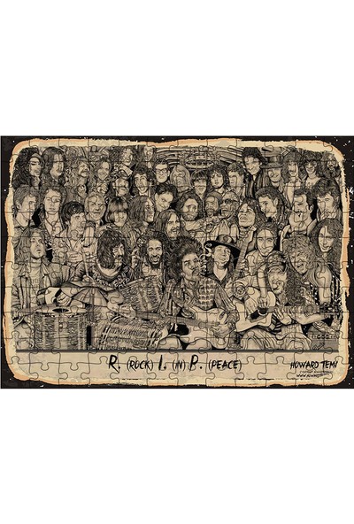 Tablomega Ahşap Mdf Puzzle Yapboz Rock In Peace 120 Parça 25*35 cm Tablomega Ahşap Mdf Puzzle Yapboz Rock In Peace 120 Parça 25*35 cm
