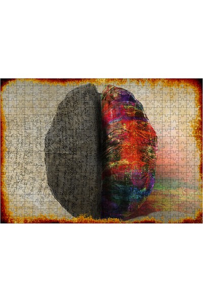 Tablomega Ahşap Mdf Puzzle Yapboz Beyinin Çalışma Mantığı 500 Parça 50*70 cm