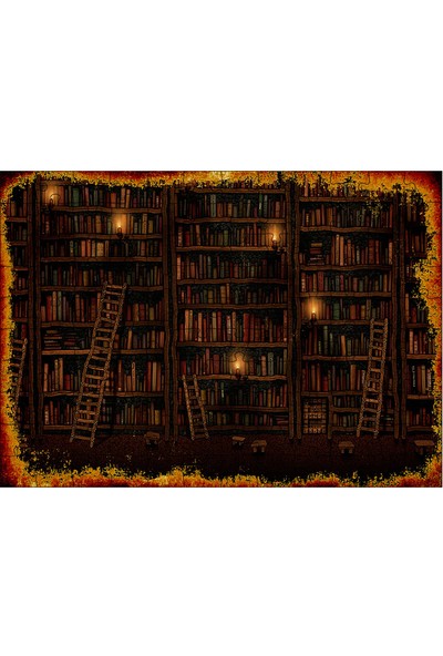 Tablomega Ahşap Mdf Puzzle Yapboz Sevimli Kütüphane 120 Parça 25*35 cm Tablomega Ahşap Mdf Puzzle Yapboz Sevimli Kütüphane 120 Parça 25*35 cm